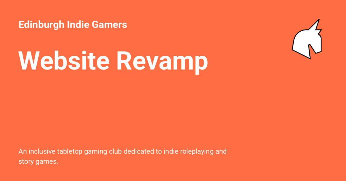 Website Revamp - Edinburgh Indie Gamers